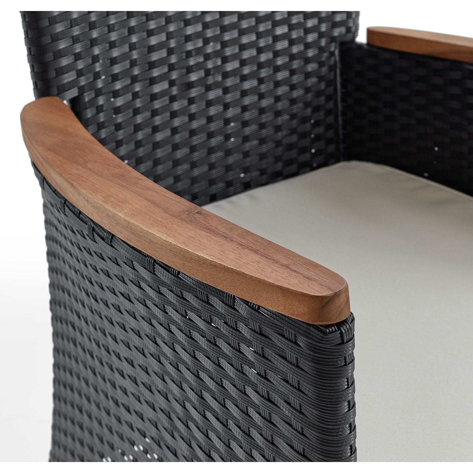 9-teiliges Gartenset - schwarz-natur - Polyrattan | Online bei ROLLER ...