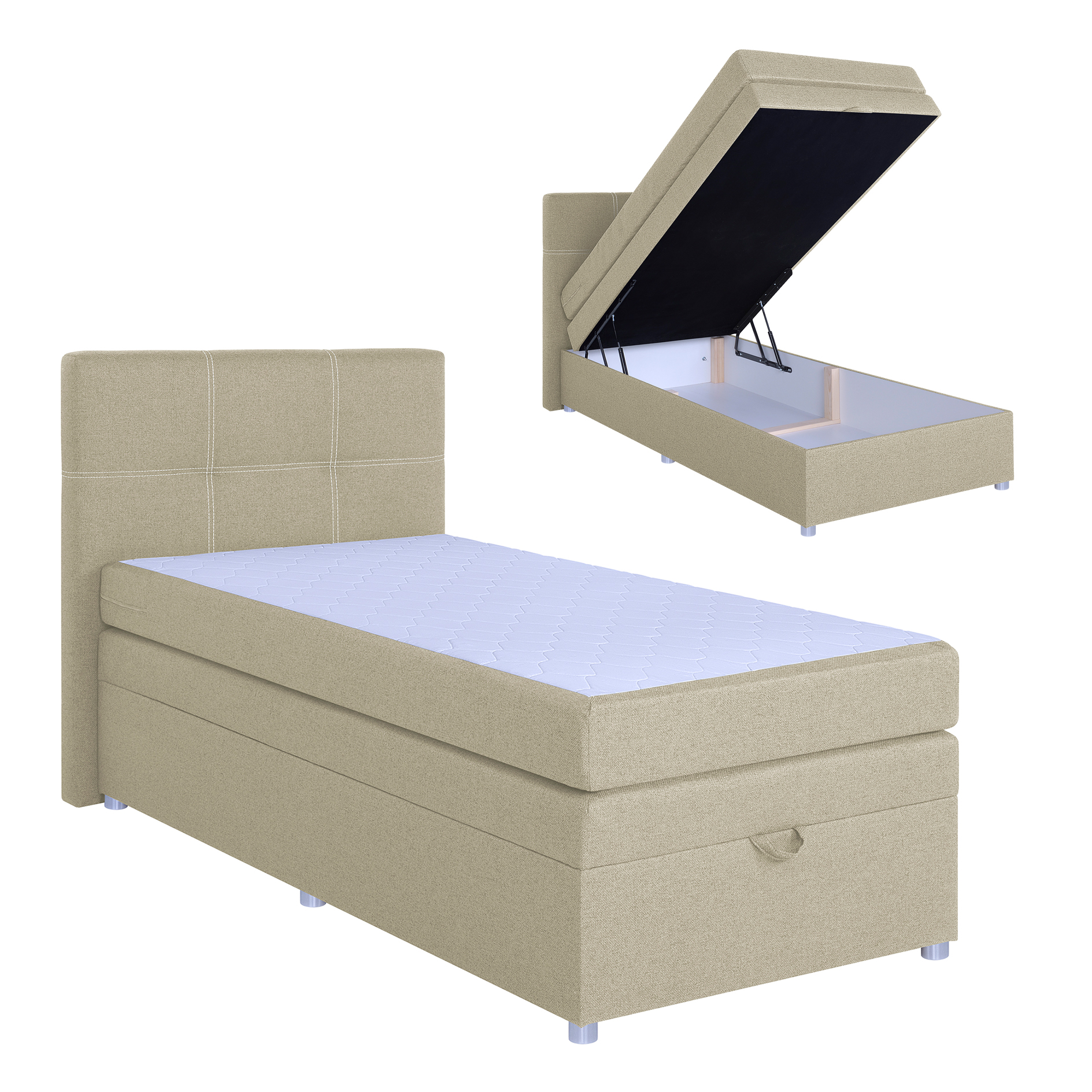 Boxspringbett 90x200 Roller