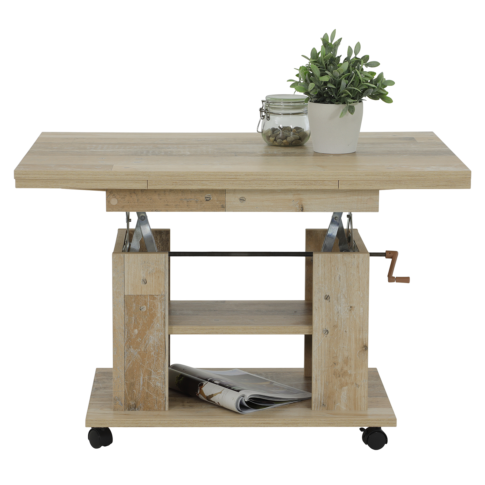 Elegantes Roller Couchtisch Ausziehbar Bild