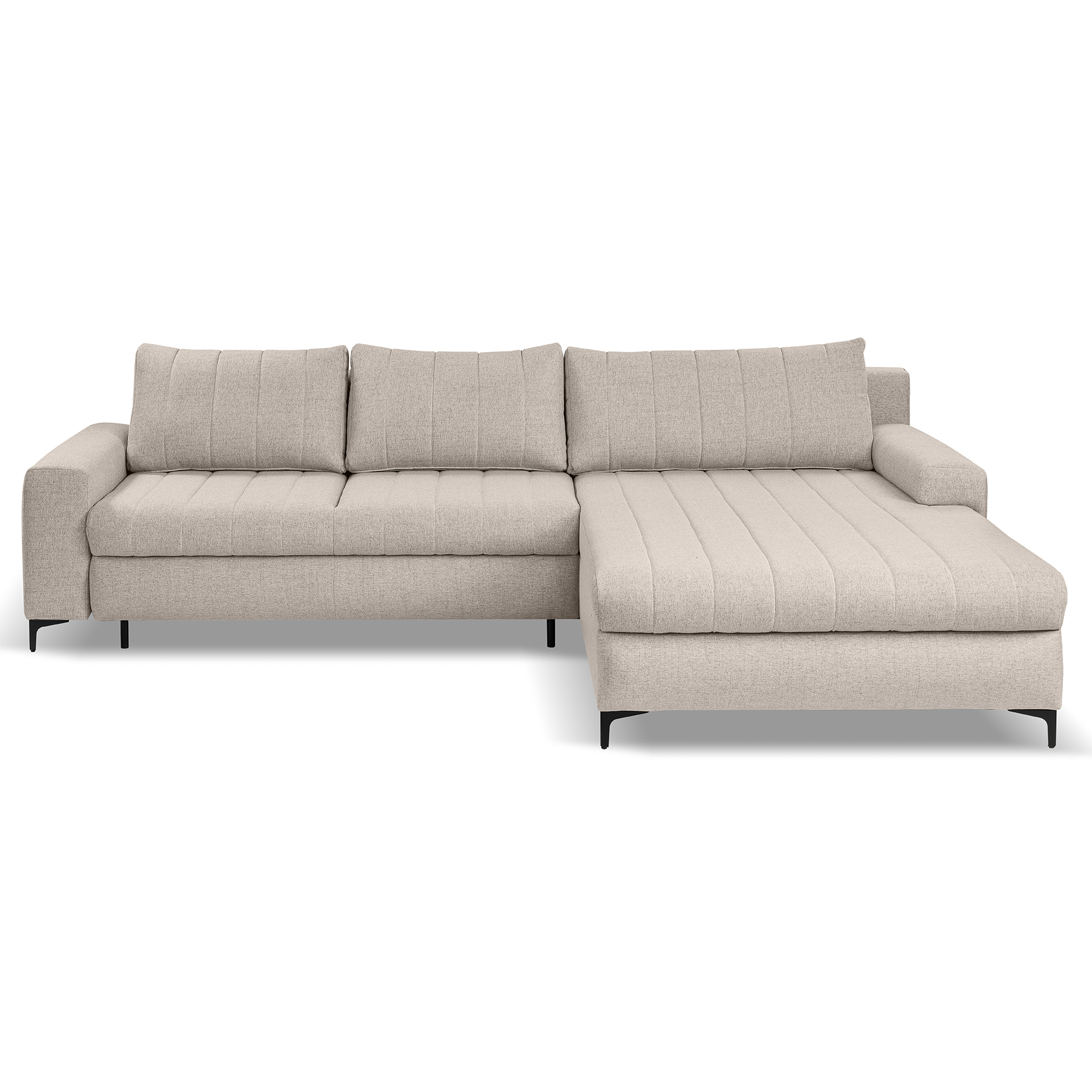 Ecksofa - beige - Liegefunktion und Staukasten | Online bei ROLLER kaufen