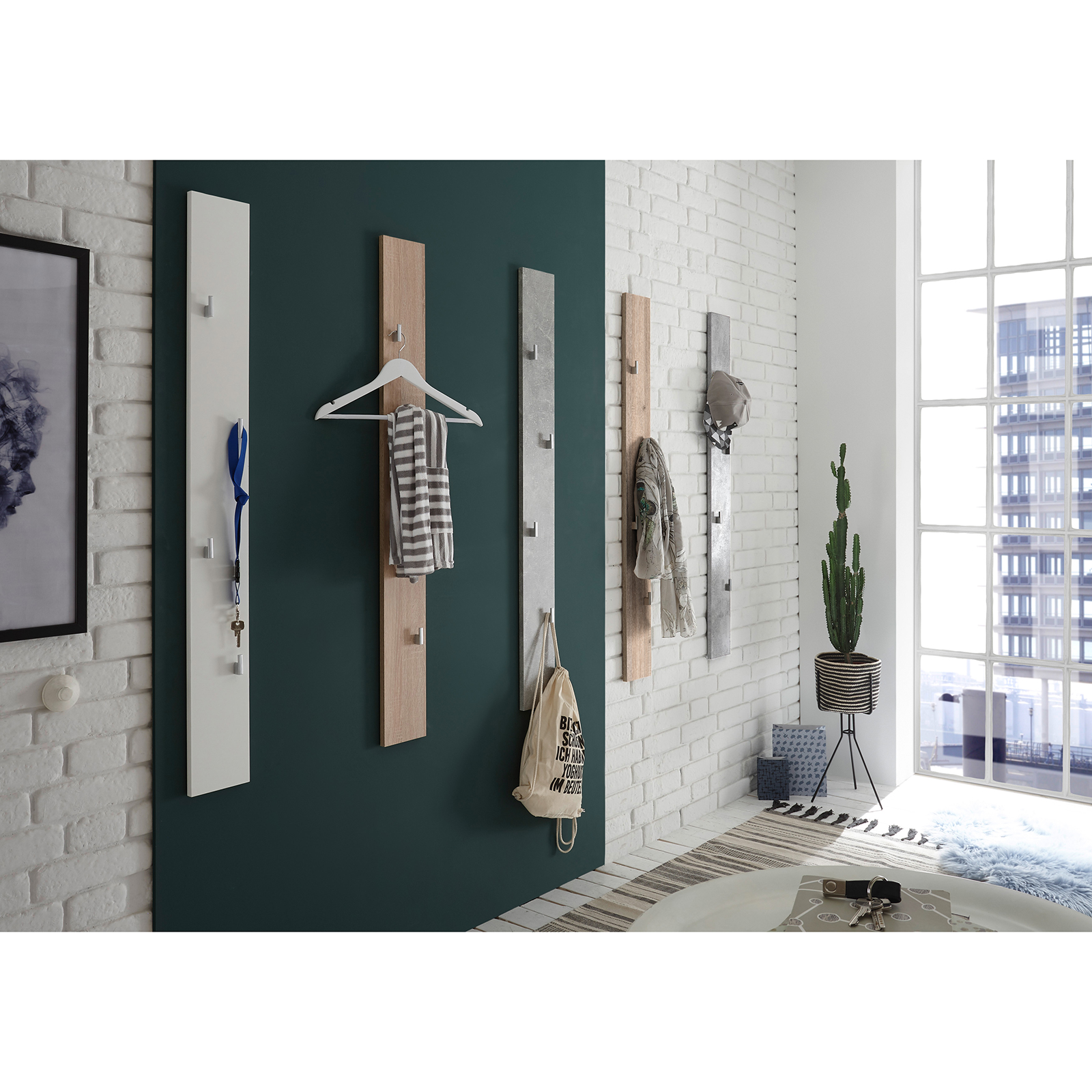 Garderobe Sonoma Eiche Roller