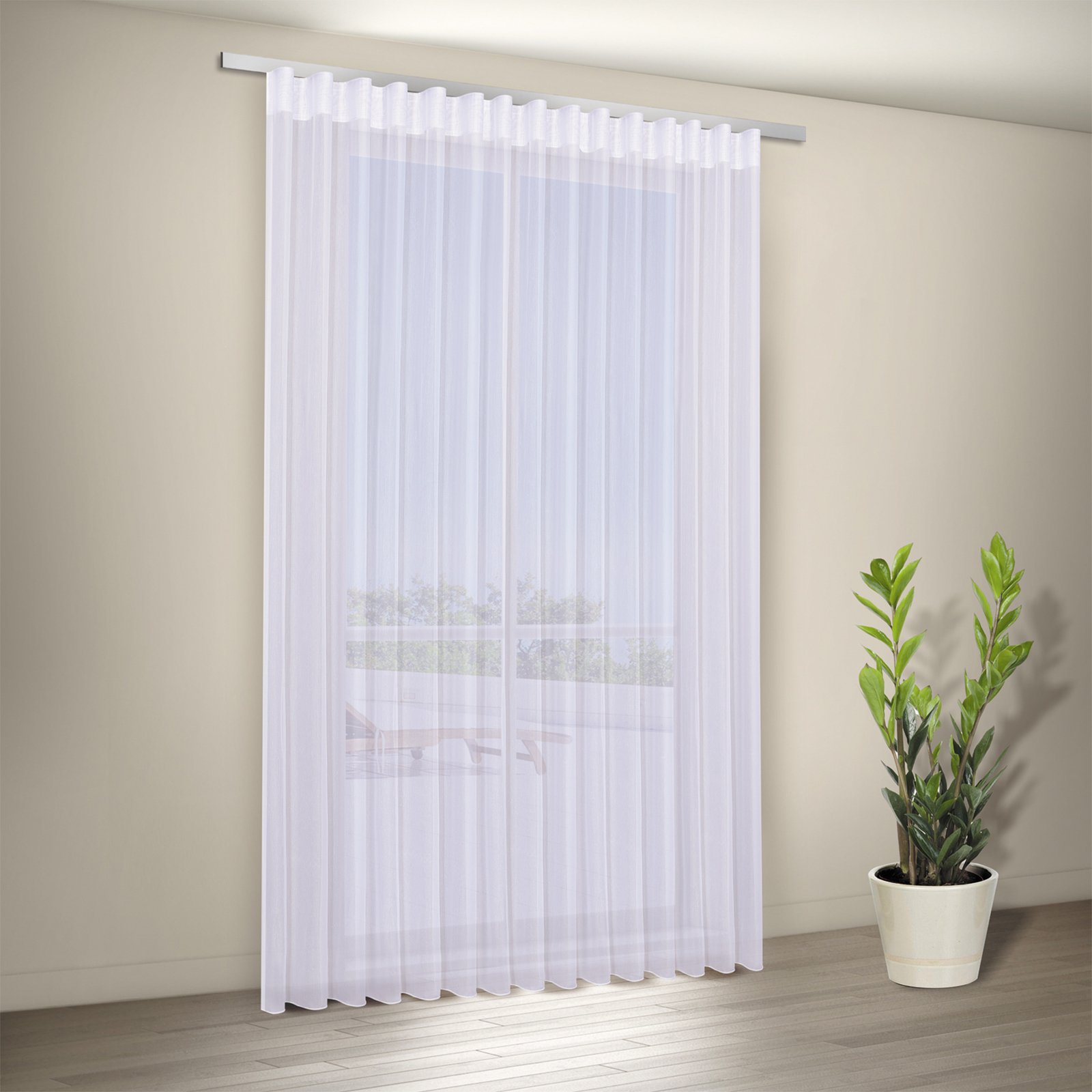 Stilvolle Gardine Mit Wellenband Bild