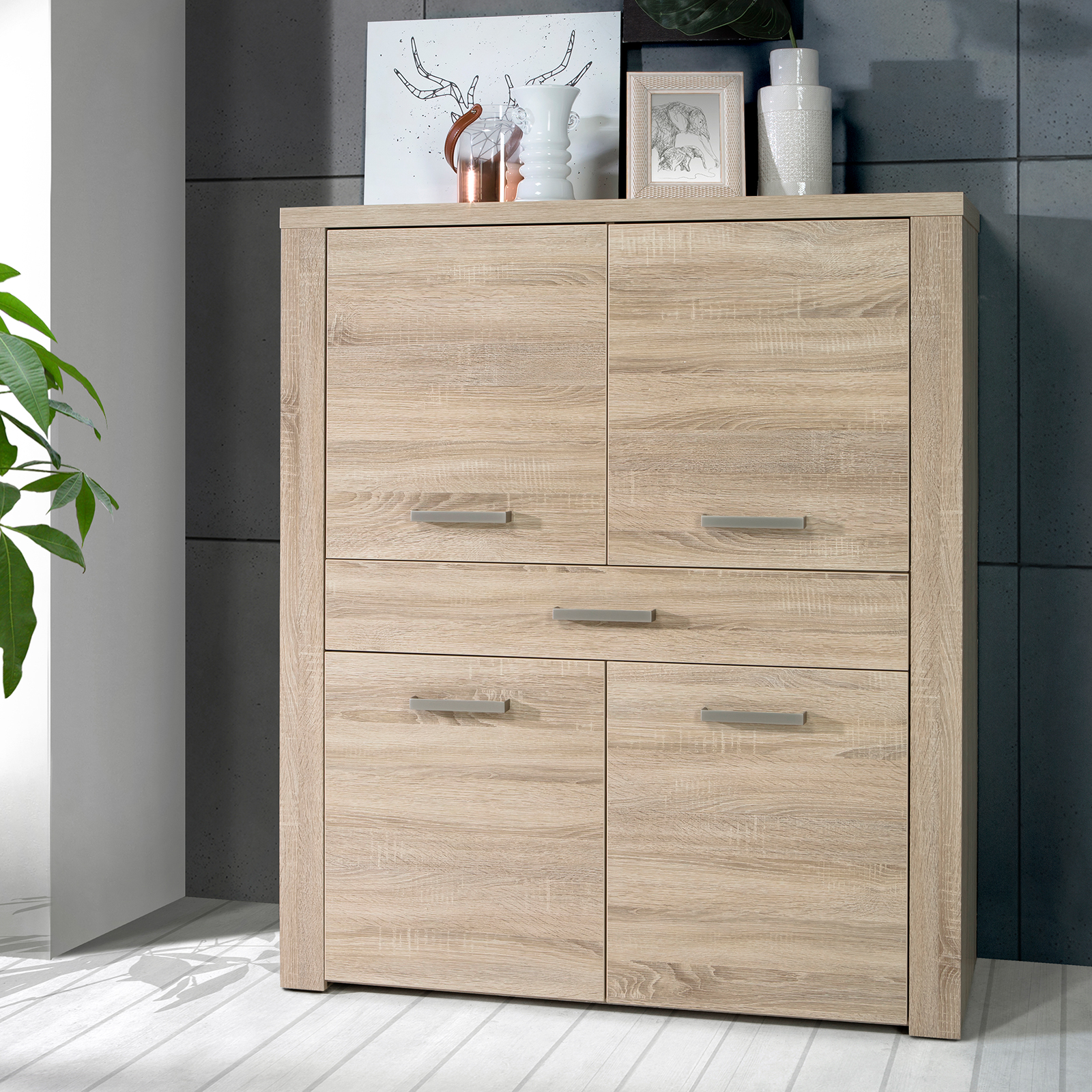 Garderobe Sonoma Eiche Roller