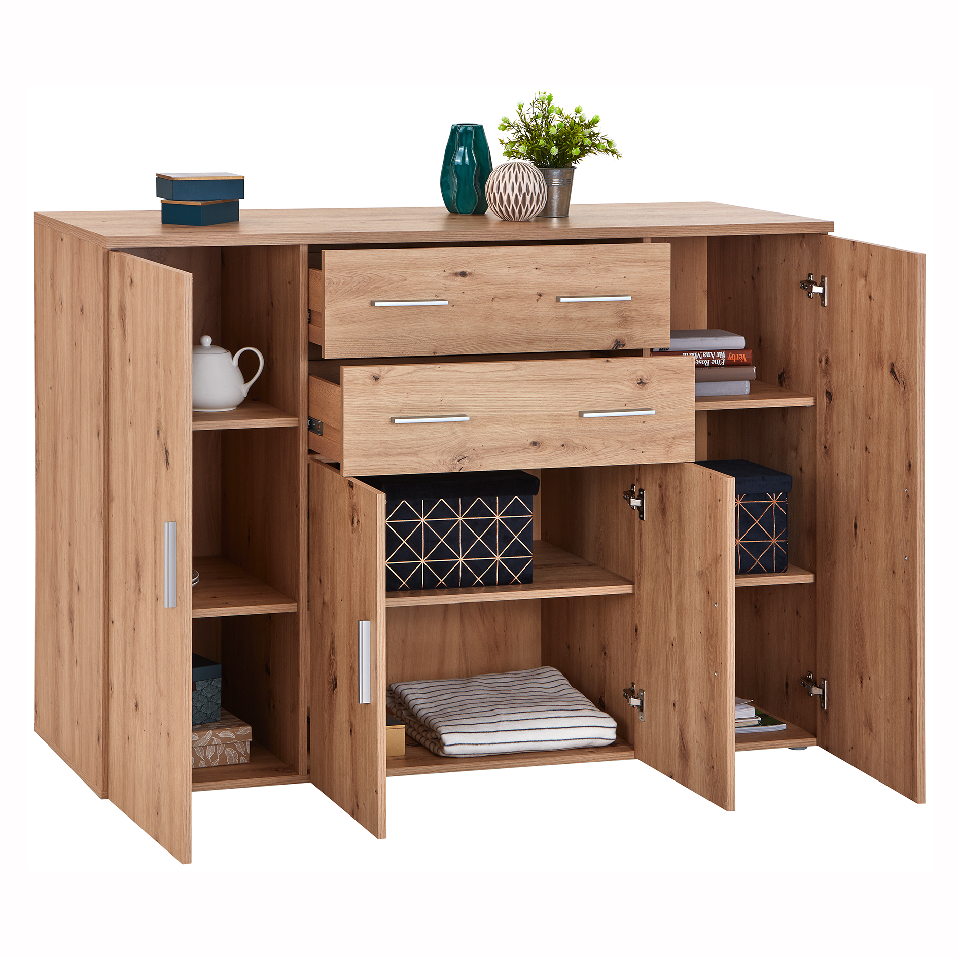 Kommode - Artisan Eiche - mit Übertiefe - 152 cm | Online bei ROLLER kaufen