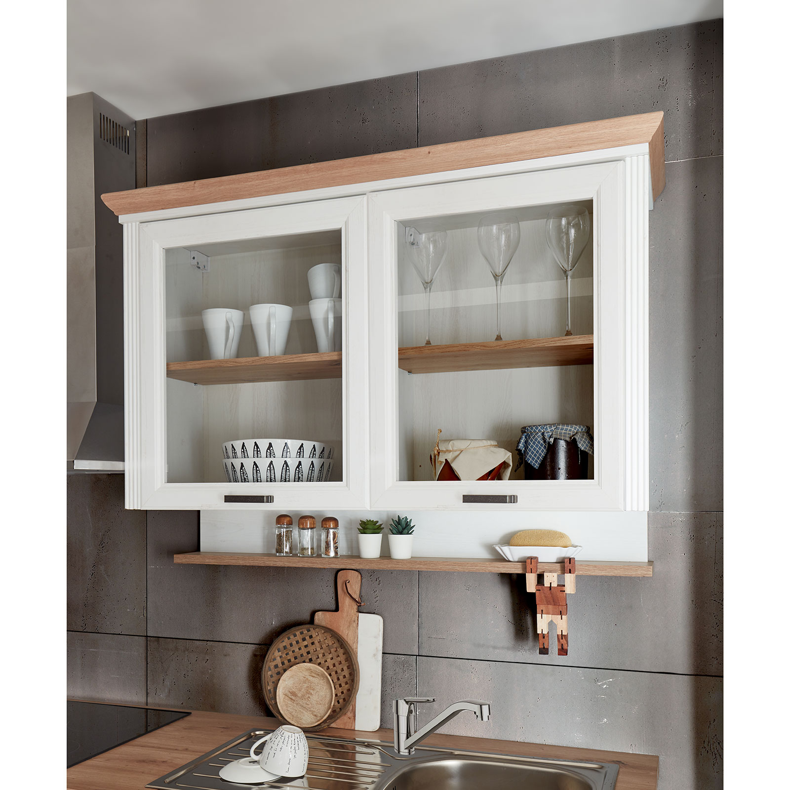 Küchenzeile - Pinie hell - weiß - mit E-Geräten - 235+104 cm | Online bei ROLLER kaufen