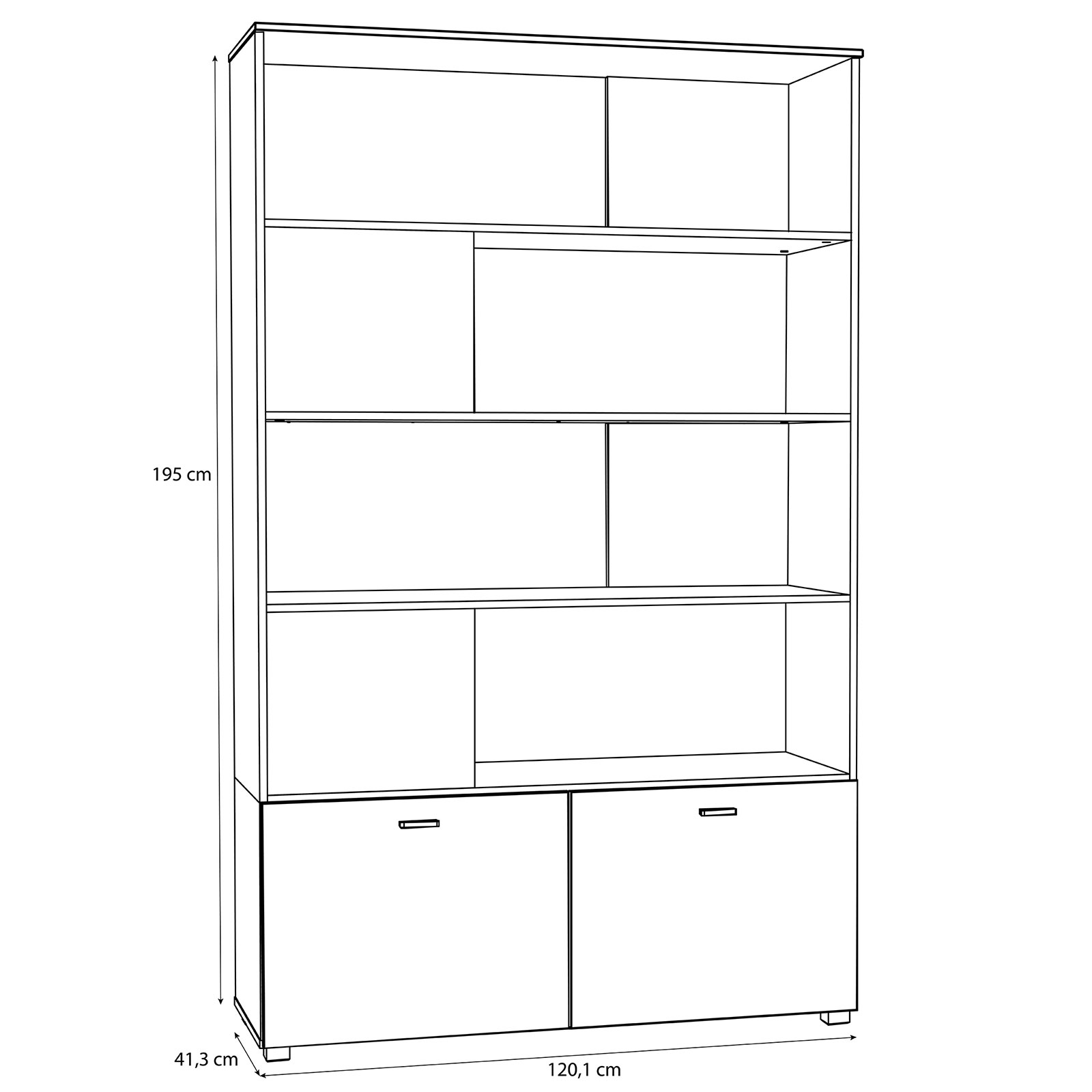 Regal - weiß - Artisan Eiche - 120 cm | Online bei ROLLER kaufen