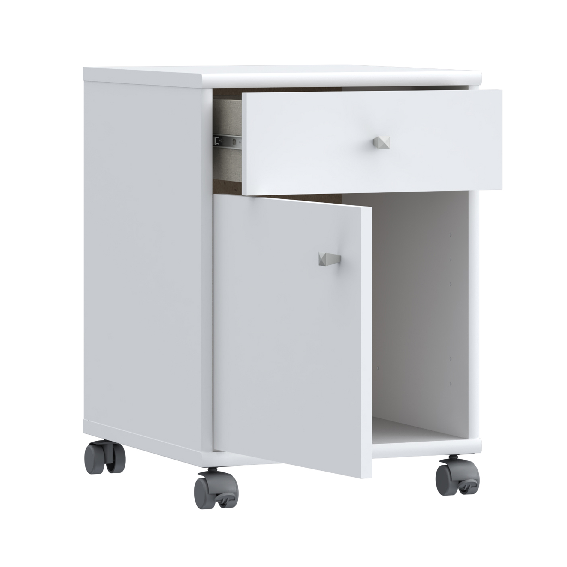 Rollcontainer - weiß - mit Tür | Online bei ROLLER kaufen