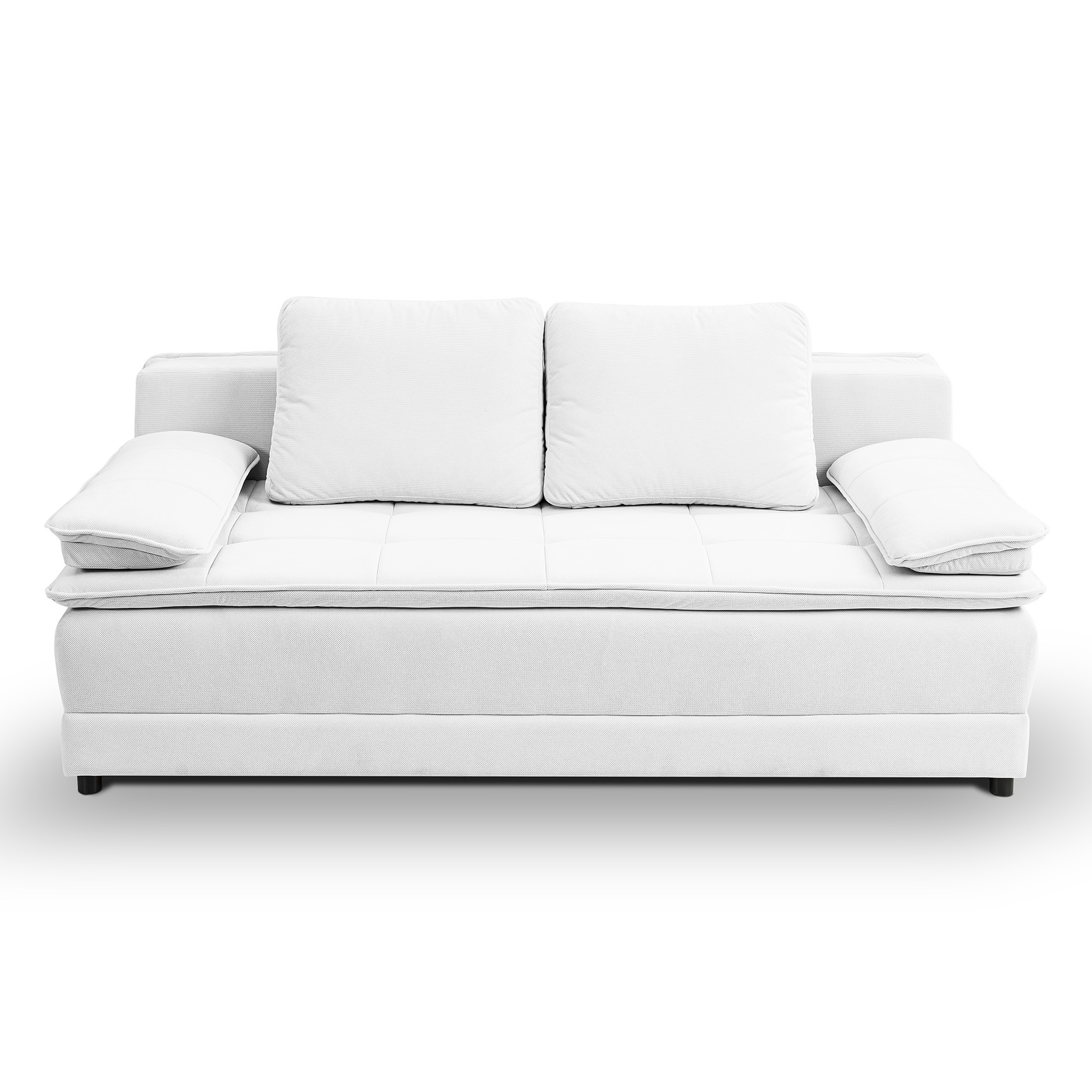 Schlafsofa - weiß - Velvet - Liegefunktion und Staukasten | Online bei ...