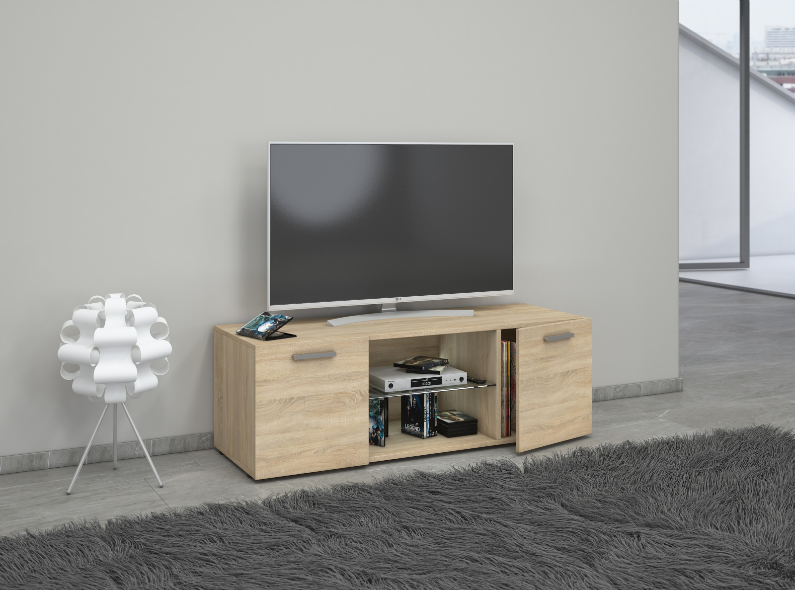 TV-Lowboard LOWINA - Sonoma Eiche - 115 cm breit | Online bei ROLLER kaufen